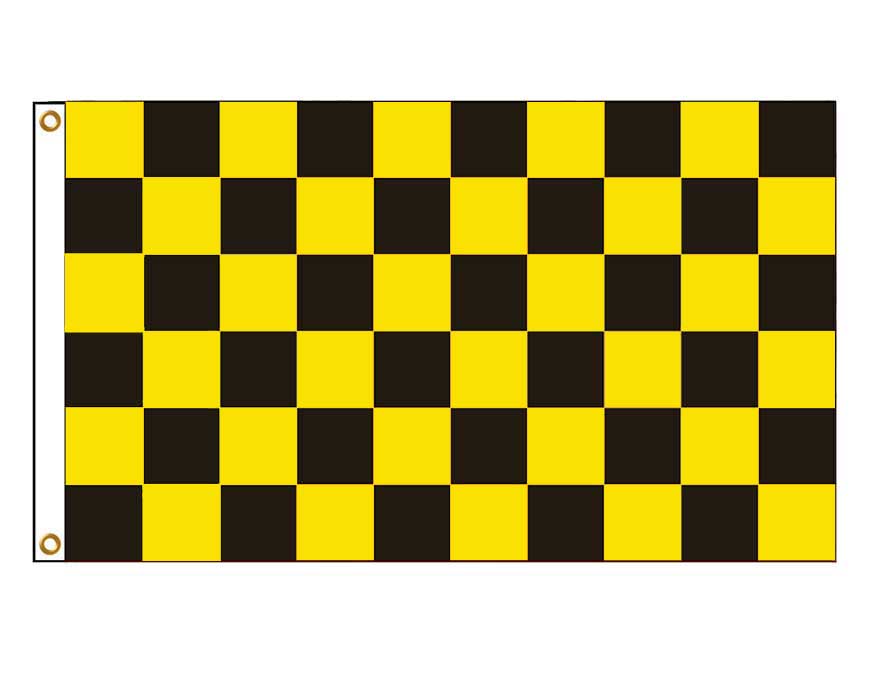 Chequered - Yellow & Black – The Flag Shop Ltd