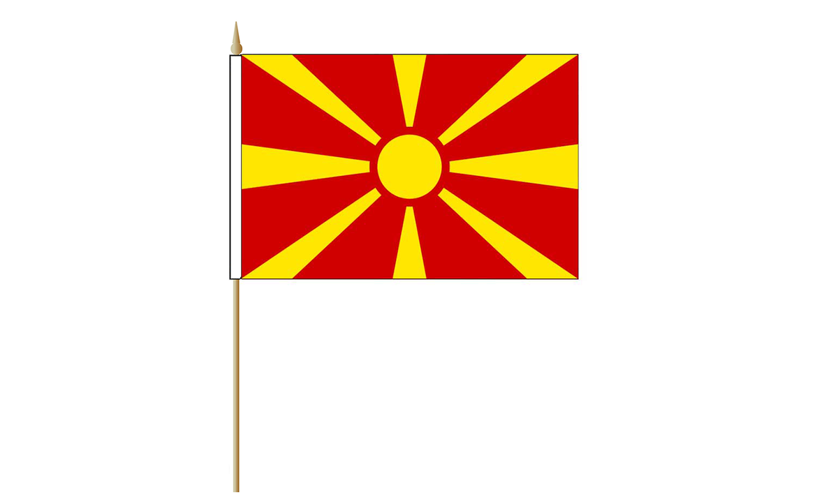 North Macedonia - Hand Waver – The Flag Shop Ltd