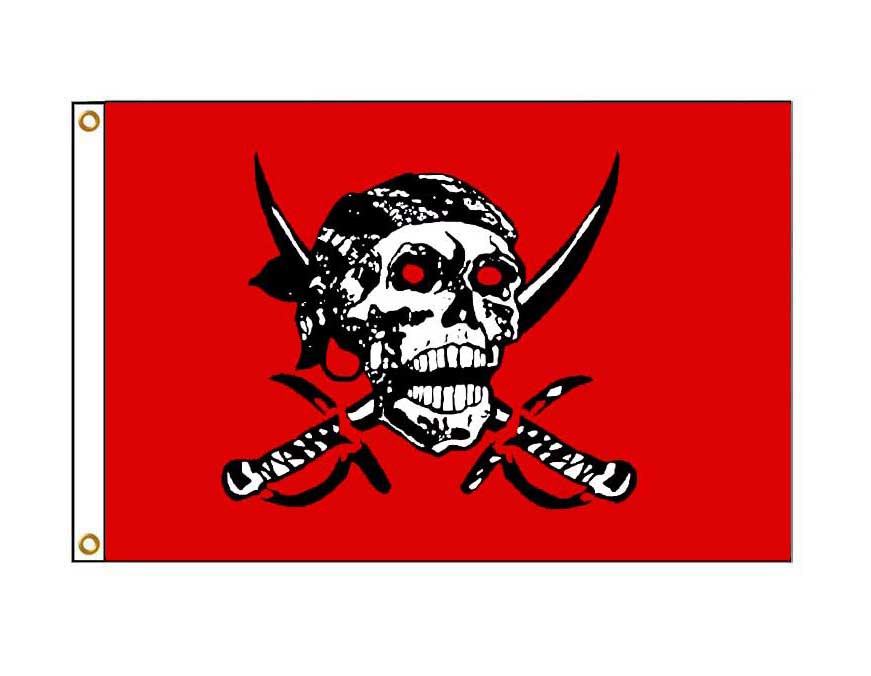 Pirate - Red Skull Cross Sabres (Medium) – The Flag Shop Ltd