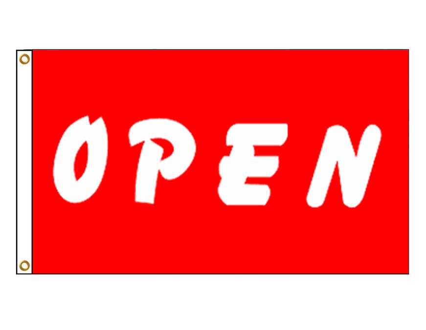 Open - Red – The Flag Shop Ltd